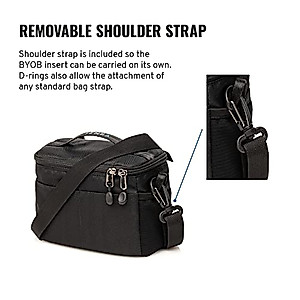 Tenba BYOB 7 Camera Insert - Turns any bag into a camera bag for DSLR and Mirrorless cameras and lenses – Black (636-626)