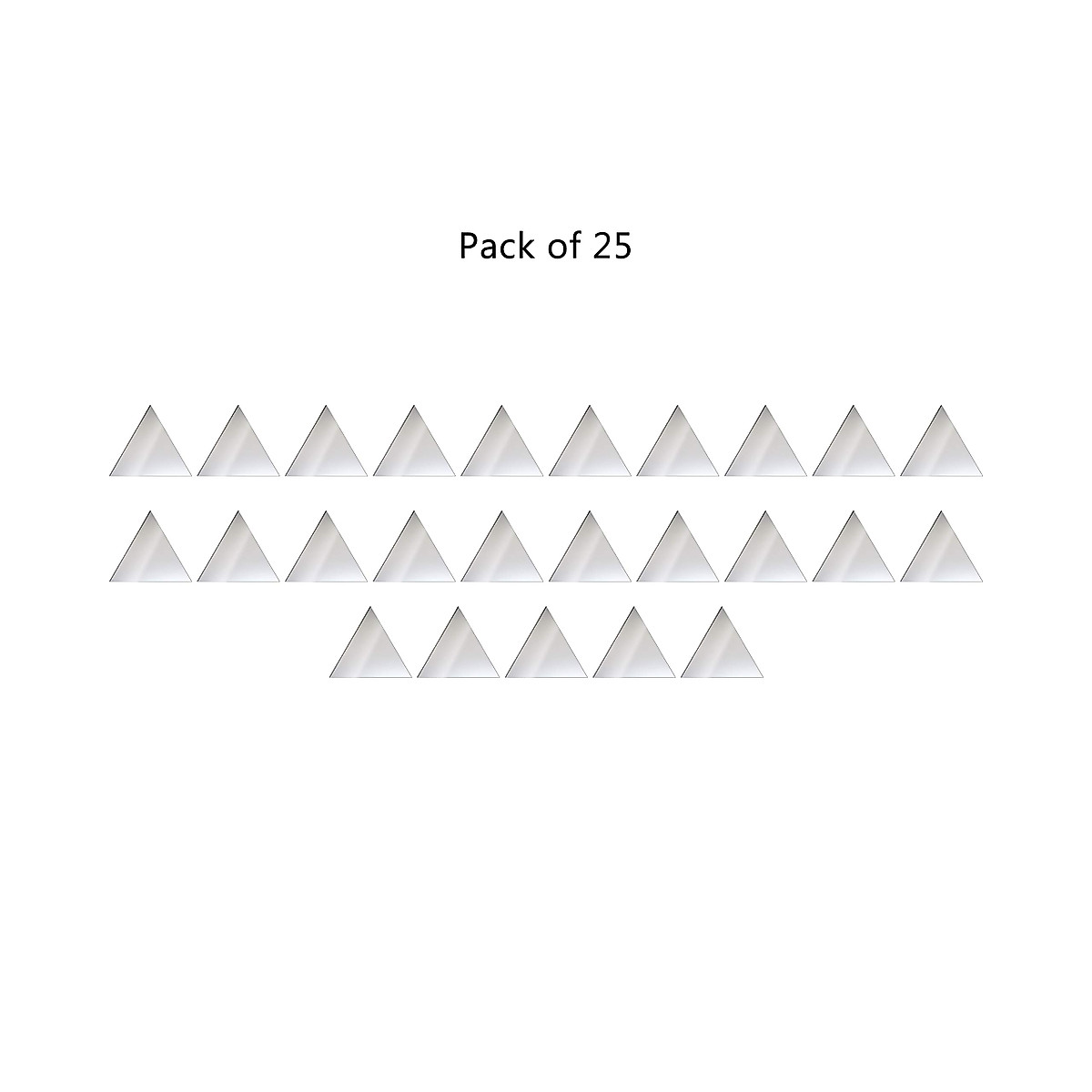Marketing Holders 25 Pack Acrylic Mirrors for Crafts Small 3" Triangle Tiles for DIY Projects Event Wall Table Decor 0.18" Thick
