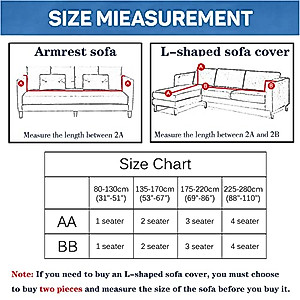 Jacquard High Stretch Sofa Slipcover, Thick Soft Sofa Slipcover Furniture Protector Washable for Living Room Pets Cat Dog-Blue-4 Seater