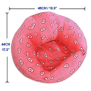 ANPPEX Baby Support Seat, Cute Baby Sofa Chair for Sitting Up, Comfy Plush Infant Seats with Stuffing Inside for 3-12 Months Baby