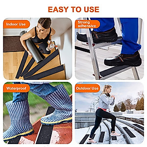 Anti Slip Traction Tape Outdoor 2 in x 60 Foot, Non Slip Safety Tape for Steps, Grip Tape for Stairs, Tread Tape Use on Walkways, Stairs, Ramps and Decks