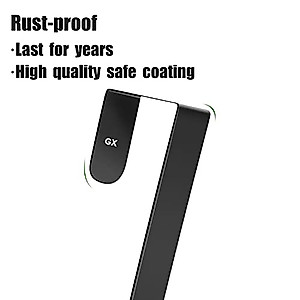 GameXcel 12" Wreath Hanger for Front Door - Large Wreath Metal Hook for Christmas Wreath Over The Door Single Hook, Black