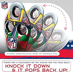 Franklin Sports NFL Inflatable Target Toss Game - Kids Mini Football Throwing Game Set - Portable Indoor + Outdoor Toy Football Target + Mini Footballs - 51"