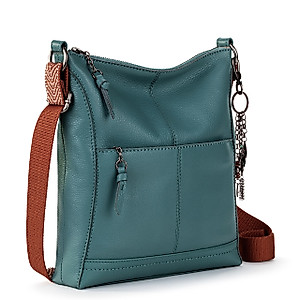 The Sak Lucia Crossbody Bag in Leather, Convertible Purse with Adjustable Strap, Dry Leaf