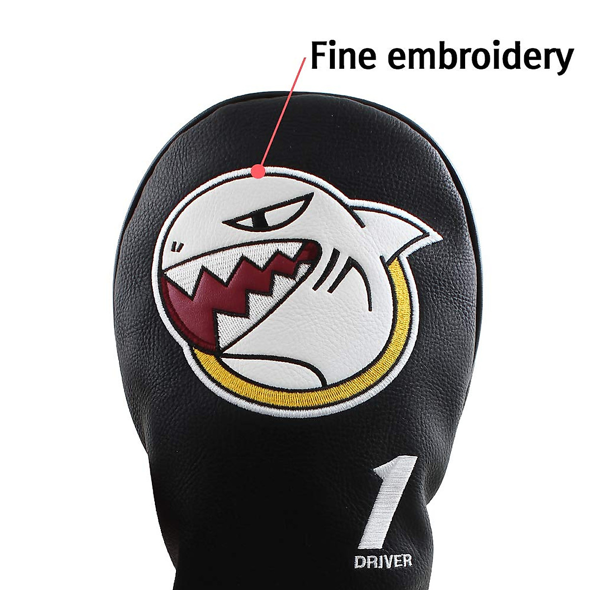 AIMSHARK Mark Golf Head Covers/Driver Cover/Fairway Wood Cover/Utility Cover (Mark U/W Cover Black)