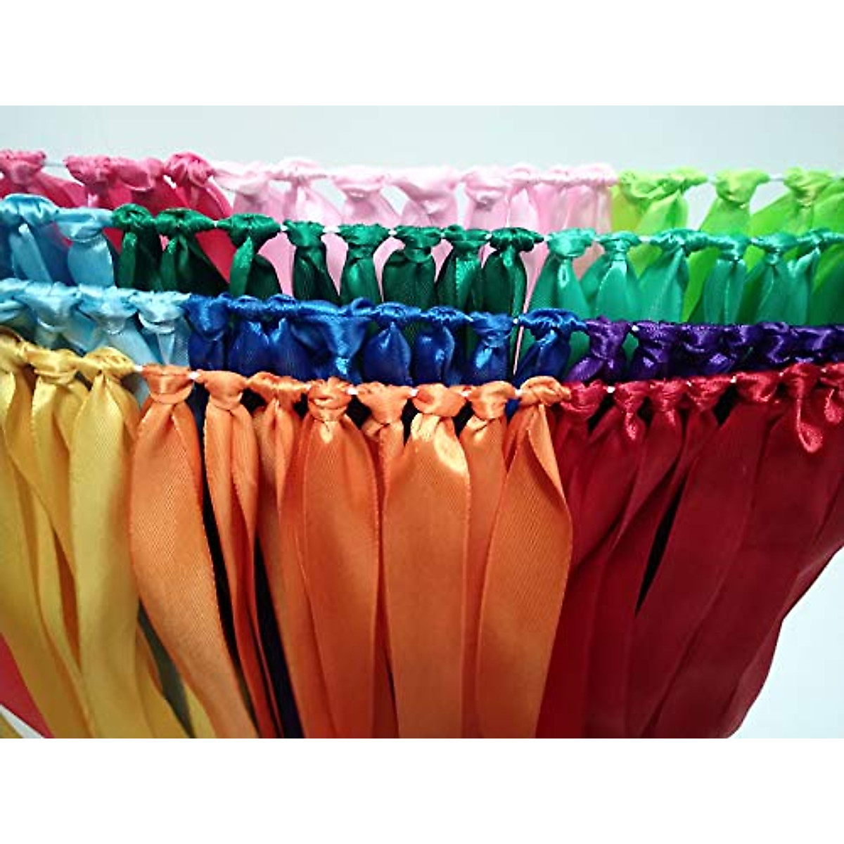 Kingsnow Pastel Rainbow Ribbon Garland 40 inches for Baby Shower, Birthday Party Decoration,Nursery, Rainbow Banner,Photography Prop Banner Backdrop Decor