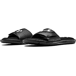 Under Armour Men's Ignite VI SL Slide Sandal, Black (003)/Black, 11 M US