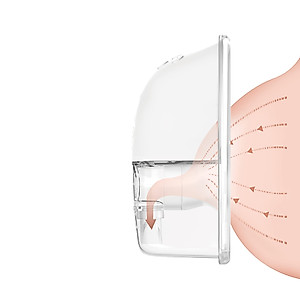 Bellababy Double Wearable Breast Pump (2 Pieces - Gray) Hands Free, Low Noise and Painless, 4 Modes & 9 Suction Levels