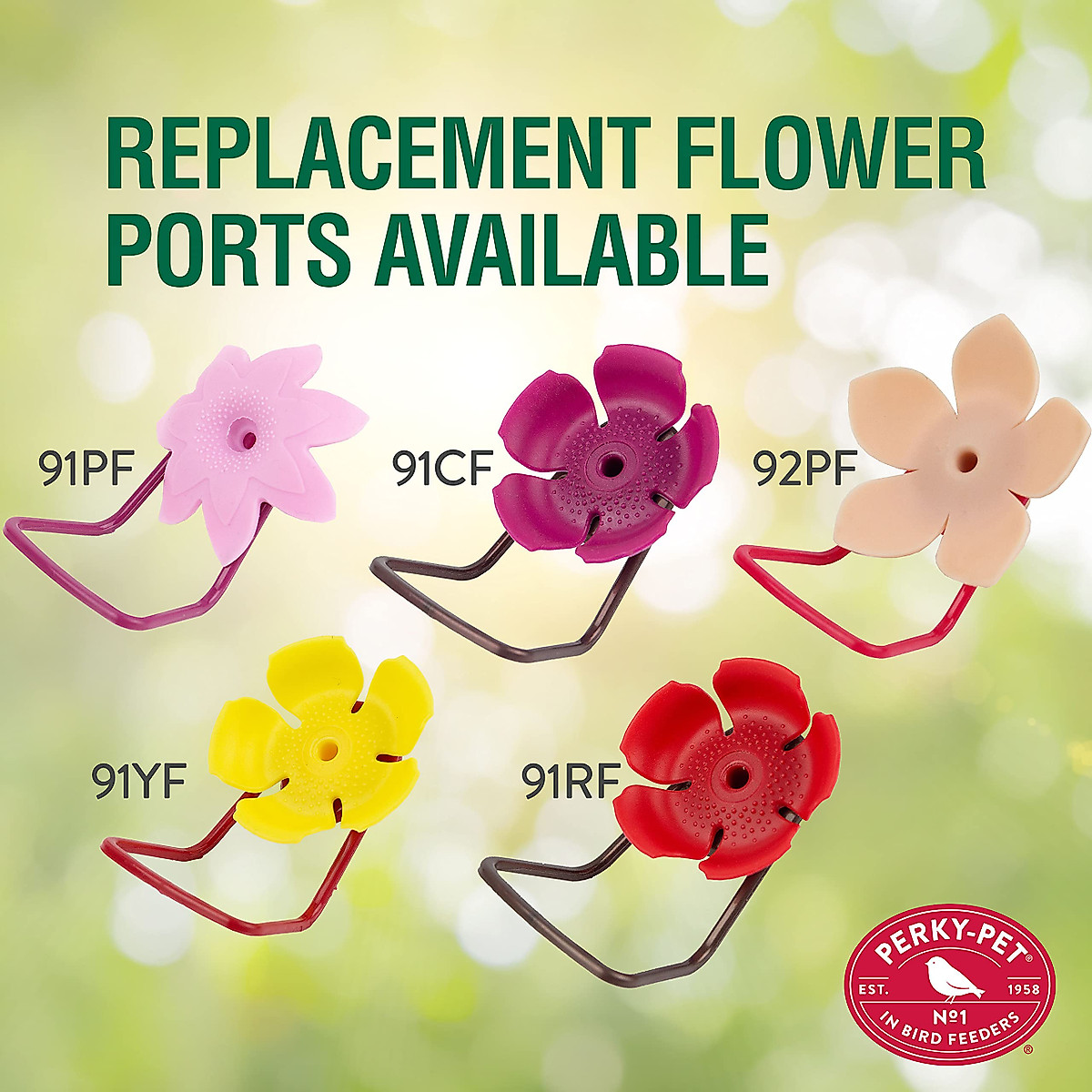 Perky-Pet 217 Window Mount Plastic Hummingbird Feeder with Perches - 8 oz Outdoor Garden Décor Hummingbird Feeder,  iridescent color