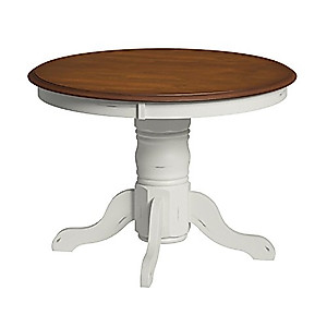 French Countryside Oak/ White 42" Round Pedestal Table by Home Styles
