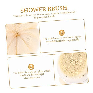 Healeved 2pcs Long Handle Bath Brush Scrub Sponges Brush Cleaner Body Wash Sponge Shower Loofah Scrubber Back Scrubber Bath Mesh Sponge Dual-Sided Bath Brush Shower Brush Back Scrubbers One