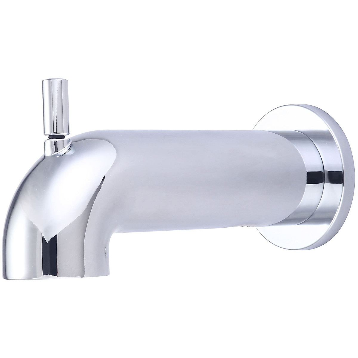 Olympia Faucets OP-640063 Extended 7" Combo Diverter Tub Spout in Polished Chrome
