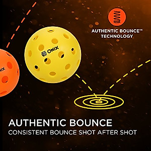 Onix Pure 3 Indoor Pickleball Balls - (1-Pack 3 balls, Orange)