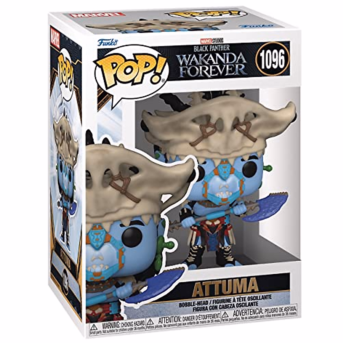 POP Marvel: Black Panther: Wakanda Forever - Attuma Funko Vinyl Figure (Bundled with Compatible Box Protector Case), Multicolored, 3.75 inches