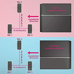 New Game Storage Set Bracket Wall Mount Console Stand Controller Holder Host Rack(2 sets-For PS4(old models),white)