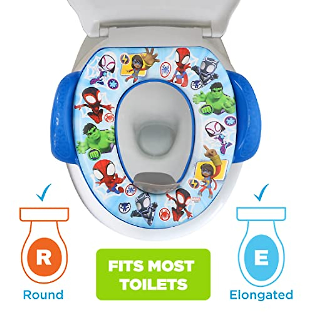 Spidey and His Amazing Friends "Team Up" Soft Potty Seat and Potty Training Seat - Soft Cushion, Baby Potty Training, Safe, Easy to Clean