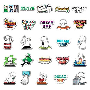 50PCS Cartoon Dream SMP Graffiti Funny Cute Stickers for Suitcase Skateboard Laptop Computer Water Bottles Car Teens Boys Girls Decal Waterproof Sticker for Phone Computer Decal Pegatinas Juguete