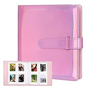 256 Pockets Photo Album for Fujifilm Instax 11 12 9 40 Mini Camera, Polaroid Camera, Photo Album for Fujifilm Instax Mini Evo Liplay 90 8 7+ Instant Camera, Polaroid HP Zink 2x3" Photos (Magic Pink)
