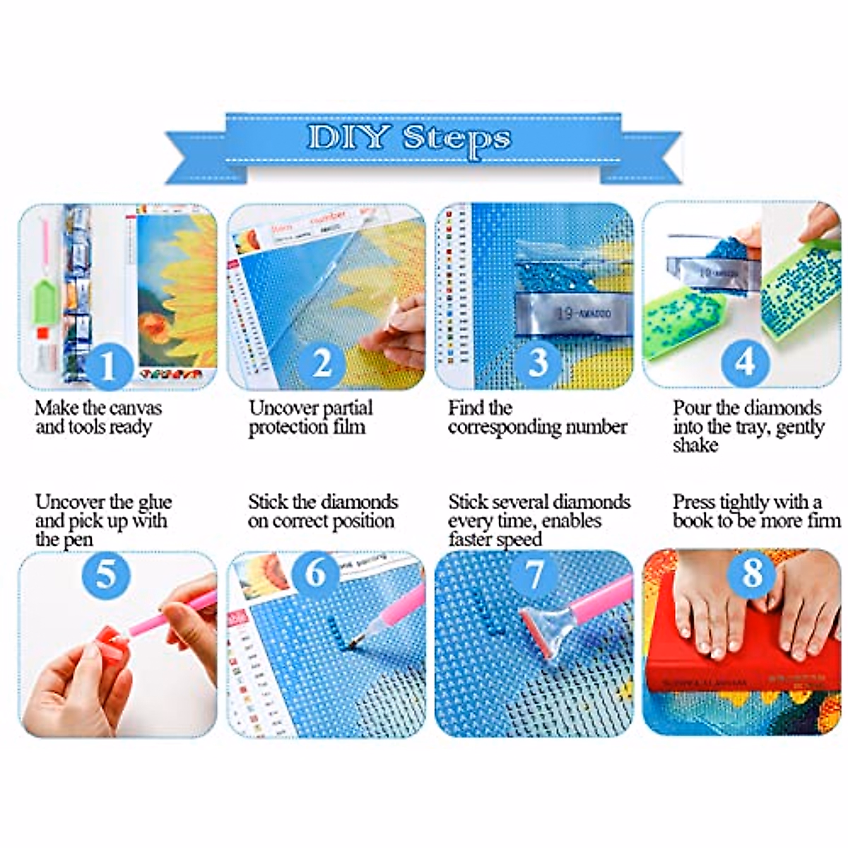 Eiazuiks Diamond Painting Kits for Adults, Moon 5D DIY Diamond Art Kits Full Drill Diamond DotS for Gift Wall Decor Gem Arts 12x16 inch