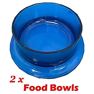 3-Solid Floor Levels Habitat Hamster Rodent Gerbil Mouse Mice Cage with Top Large Running Ball (Blue)