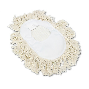 Boardwalk BWK1491 17.5 in. x 13.5 in. Cotton Wedge Dust Mop Head - White
