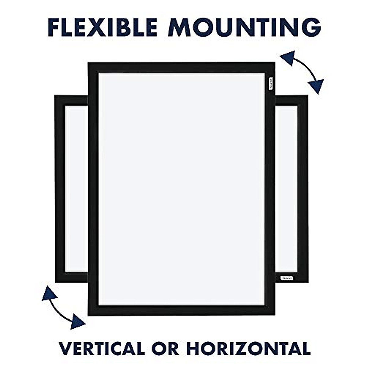 Quartet Magnetic Whiteboard, 17 x 23 inches White Board, Dry Erase Board, Black Frame (MWDW1723M-BK)