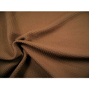 Bullet Textured Liverpool Fabric 4 Way Stretch Latte Brown Q32