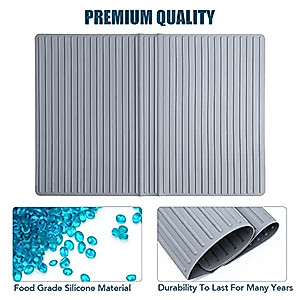 Silicone Sink Saddle - LONGER and BIGGER 17.75" x 12" - Glassware and Sink Protector Mat for Kitchen, Pots, Pans and Dishes