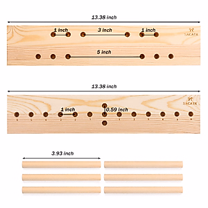 Bow Maker for Ribbon for Wreaths, Wooden Ribbon Bow Maker Tool for Christmas Bows, Hair Bows, Creating Gift Bows, Party Decorations, Corsages, Various Crafts(with Instructions)
