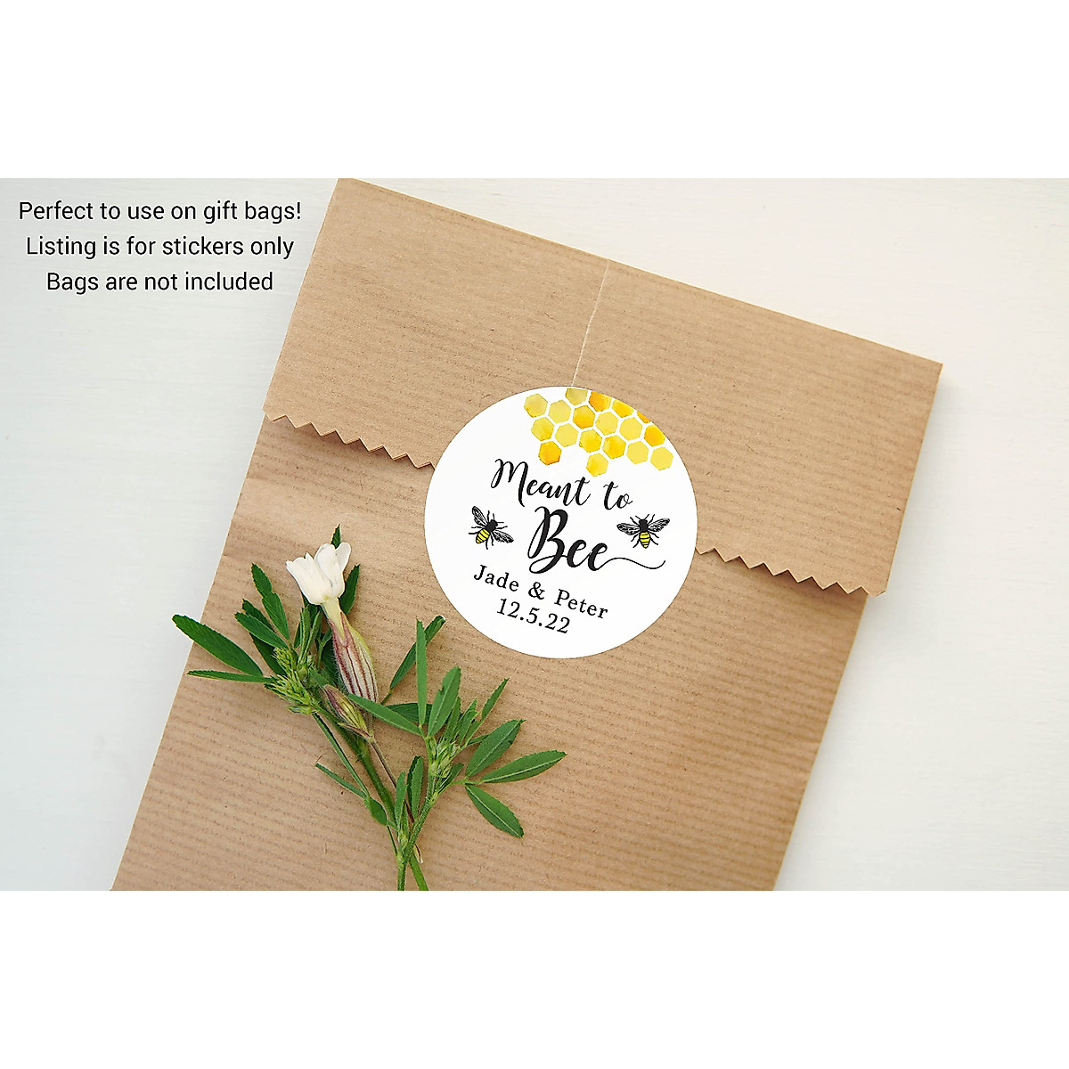 Meant to bee sticker, Honey favor stickers, Meant to bee labels, Custom wedding stickers, Honey bee party