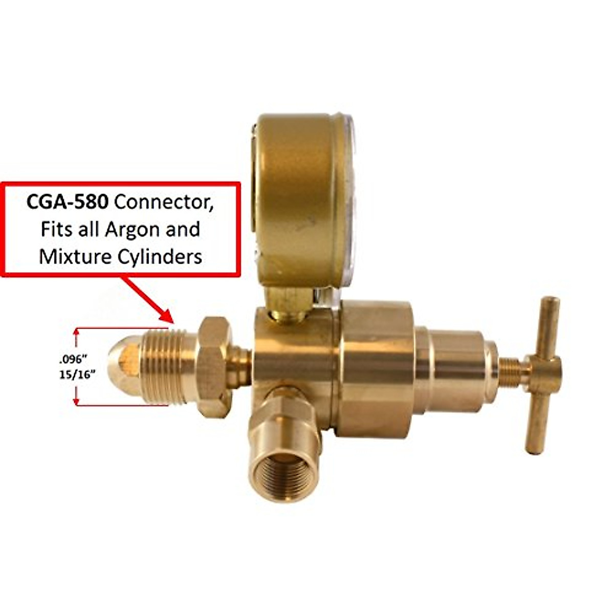 Industrial Argon Regulator/Flowmeter Gauges for MIG and TIG Welders - SÜA