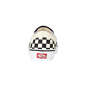 Vans Women's Classic Slip On Trainers, Black/White/Checkerboard, 7 Women/5.5 Men