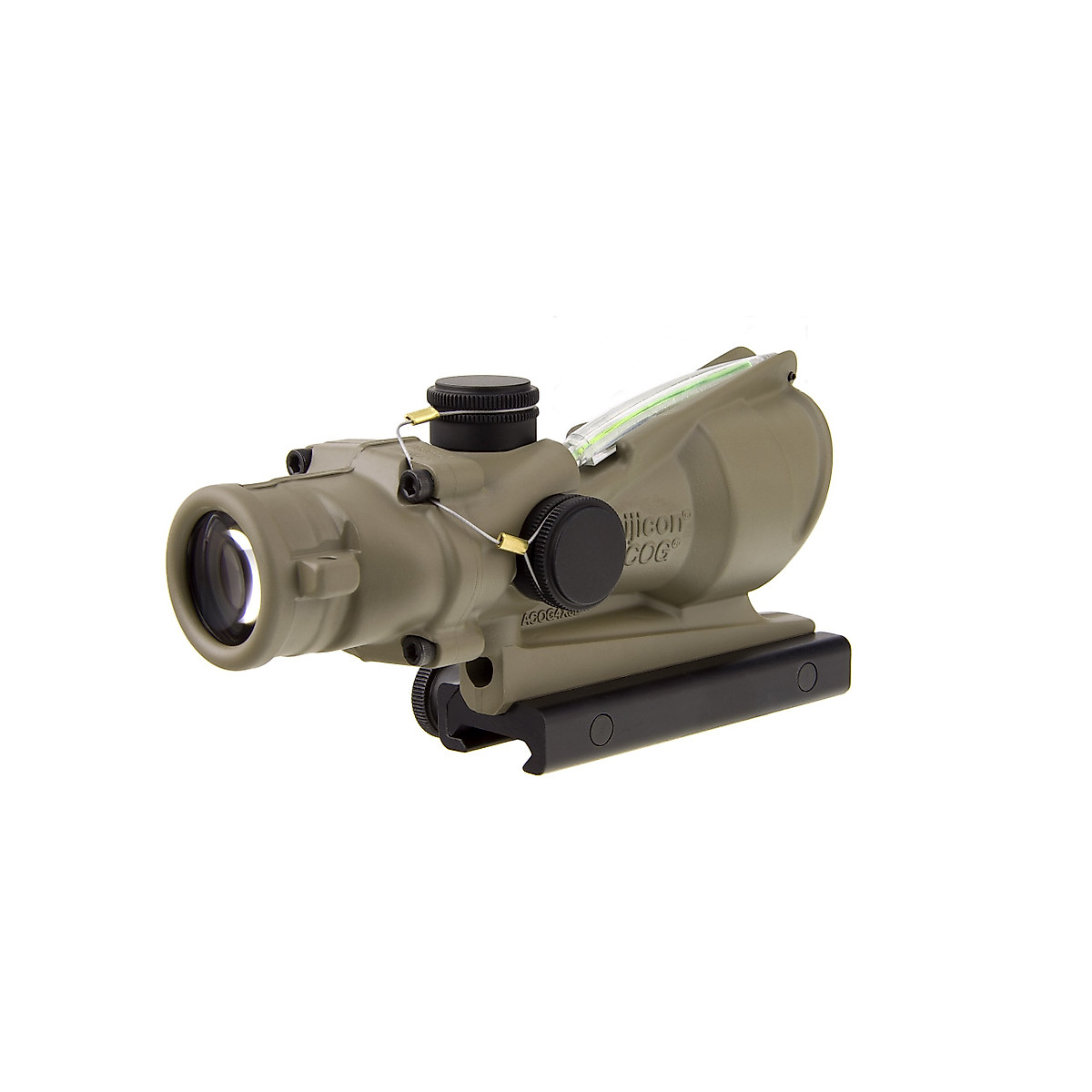 Trijicon ACOG TA31-D-100313 4x 32 Dual Illuminated Green Chevron .223 BAC Reticle Scope, Dark Earth