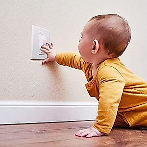 Wall Switch Guard, ILIVABLE Childproof Light Switch Plate Covers Protects Your Lights or Circuits from being Accidentally Turned On or Off by Children and Adults (White, 2 Pack)