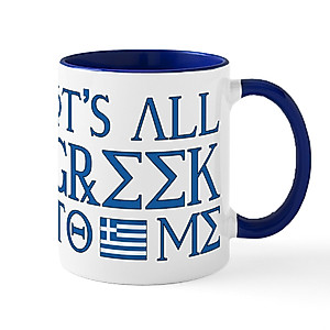 CafePress It's All Greek Mug Ceramic Coffee Mug, Tea Cup 11 oz