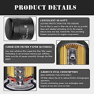 LOCOPOW F115 Oil Filter for Yamaha 5GH-13440-71-00 5GH-13440-00-00 5GH-13440-70-00 3R0076150M 18-7911-1 F100 F15 F25 F30 F40 F50 F60 F70 F75 F80 Yamaha, Honda, and Nissan/Tohatsu 9.9-115 HP Outboards