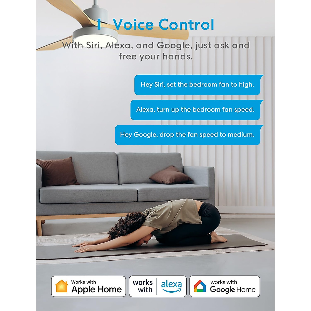 meross Smart Ceiling Fan Control & Dimmer Light Switch, Works w/Apple HomeKit, Alexa, Google & SmartThings, 4-Speed Fan Control, 2.4G Wi-Fi Fan and Light Switch Combo, Neutral Wire Needed, Single Pole