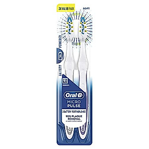 Oral-B Micro Pulse Battery Electric Toothbrush, Soft, 2 Ct