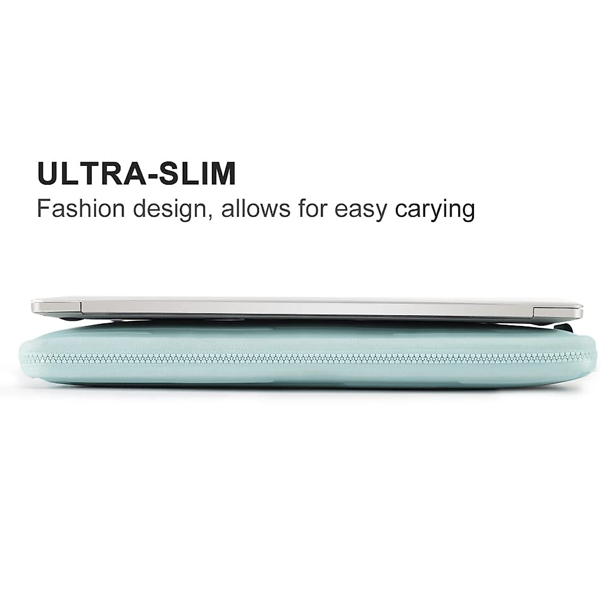 DOMISO 17.3 inch Shock Resistant Laptop Sleeve with Handle Protective Case Compatible with 17.3" Notebook/Dell Inspiron/MSI/HP Pavilion Ideapad/Samsung/HP, Mint Green