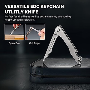 edcfans Pocket Knife For Men, Folding Scalpels Knife with 10pcs Surgical Replaceable Blades #11, EDC Utility Knives, Outdoor Edge Knives for Hunting, Skinning.