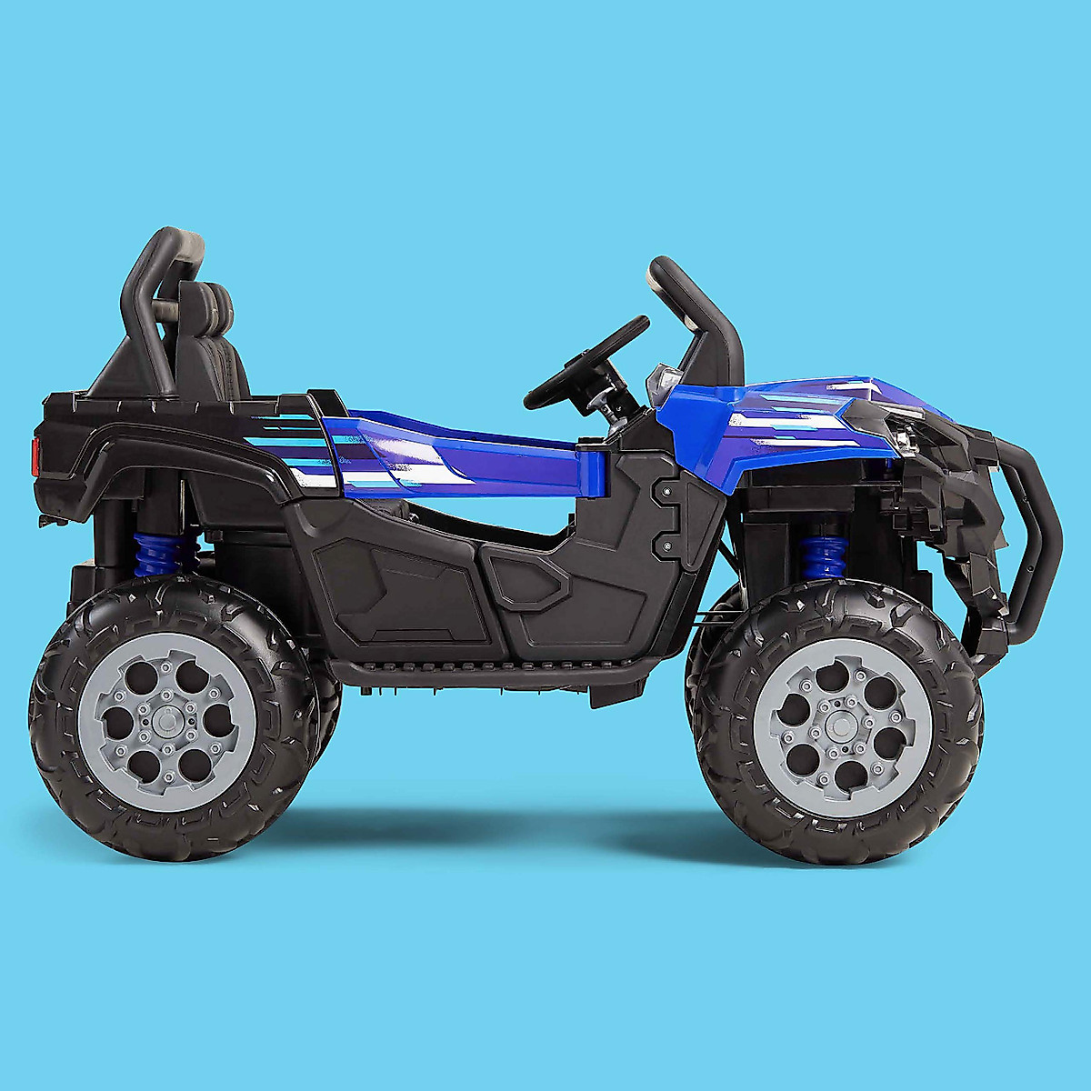 Kid Trax UTV Toddler/Kids Electric Ride On Toy, 12 Volt, 3-7 yrs Old, Max Weight 110 lbs, Single or Double Riders, Blue