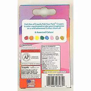 Crayola Uni-Crayons 8 Count Flip Top Box Unicorn Colors
