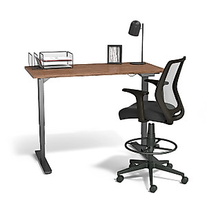 Union & Scale Un59384 Essentials Mesh Back Fabric Drafting Stool, Black