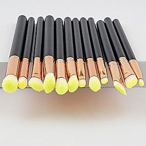 Boar Nylon Hair Brush Makeup Eyebrow Tools Kits Brush 12Pcs Cosmetic Eyeshadow Brush Sets Brush Small Brush