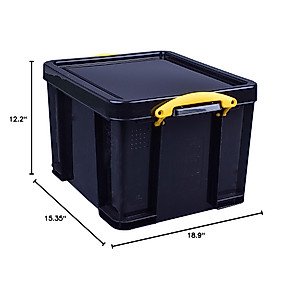 Really Useful 35L Recycled Plastic Storage Box Black 35Black R