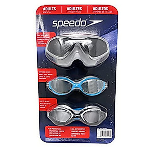 Speedo 3 Pack Adult Swimming Goggles - Colors May Vary