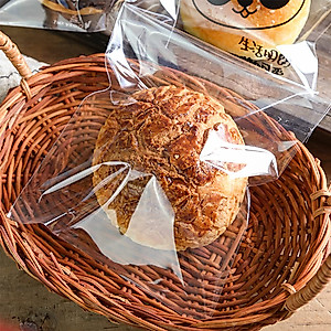 Keoferlo 3½ x 5-inch Small Cookie Cellophane Bags Self Adhesive Sealing Cellophane Bags Clear Resealable Celophan Treat Goodie Bags for Cookie Candy (200ct)