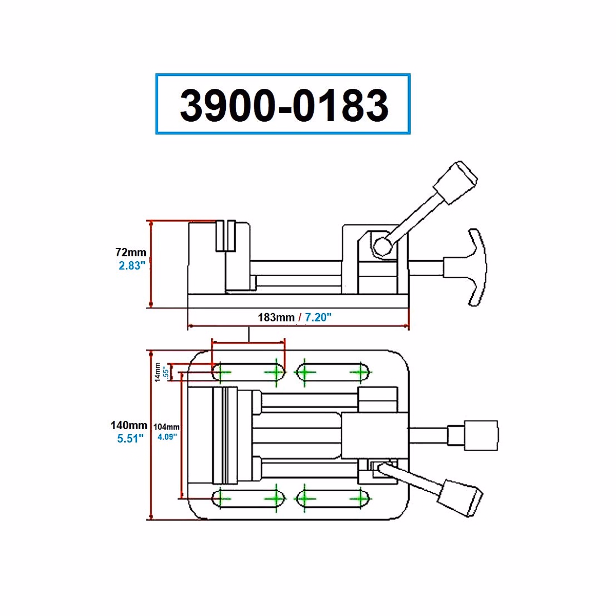 HHIP 3900-0183 Pro-Series High Grade Iron Quick Slide Drill Press Vise, 3" Width x 1.25" Depth Jaw, 3.5" Jaw Opening (Pack of 1), Silver