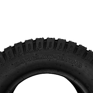 Parts-Diyer 2 PCS 24x12-12 Lawn & Garden Mower Golf Cart Turf Master Tires Tubeless 6 Ply Load Range C