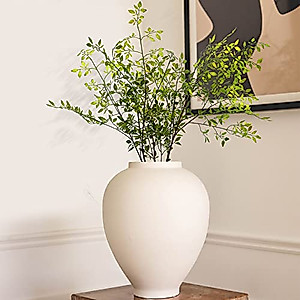 Melorca&Guilla Artificial Plants,4PCS 43.3" Green Nandina Faux Branches for Vase,Faux Greenry Stems Fake Plants for Shop Garden Office Home Décor